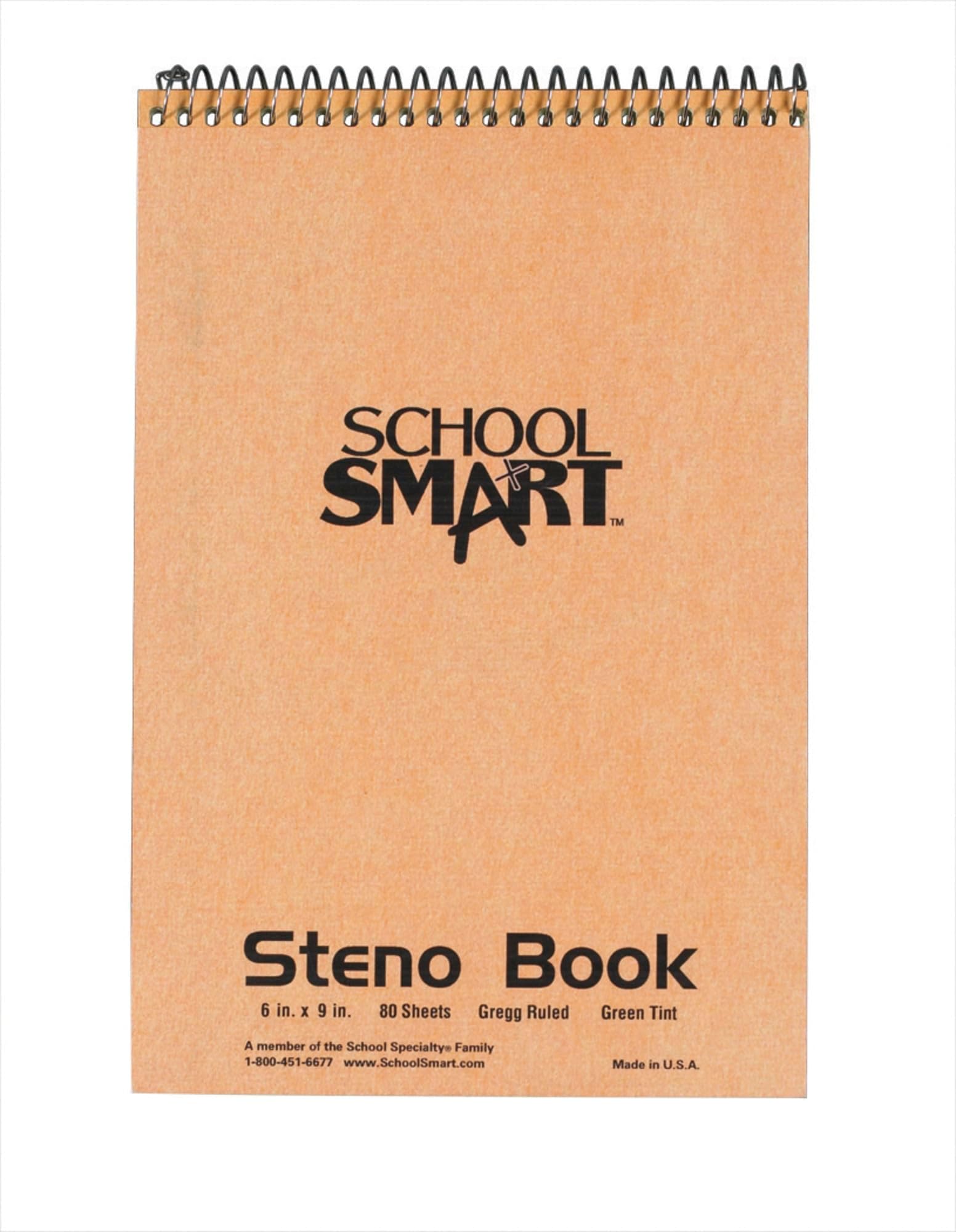 Amazon.com: School Smart Gregg Ruled Steno Notebook, 6 X 9 in, 80 ...