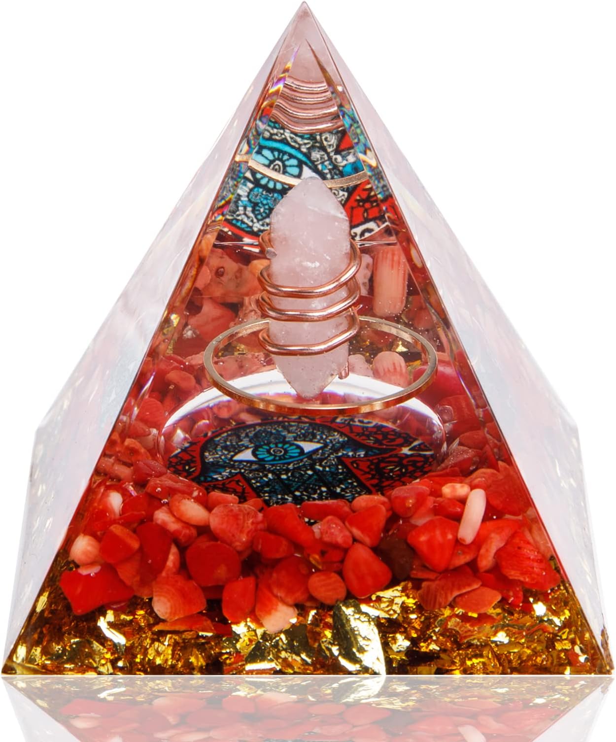Amazon.com: Orgone Crystal Pyramid, Small Orgonite Pyramid Porstive ...