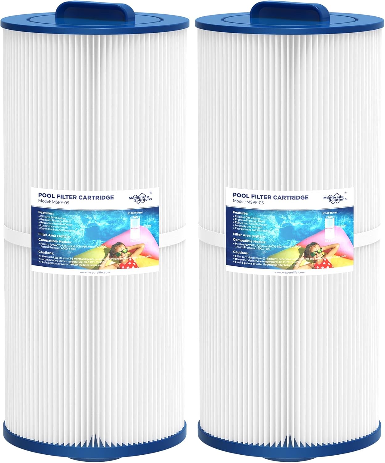 Amazon.com : Membrane Solutions 𝐔𝐩𝐝𝐚𝐭𝐞𝐝 Hot Tub Filter Replacement for ...