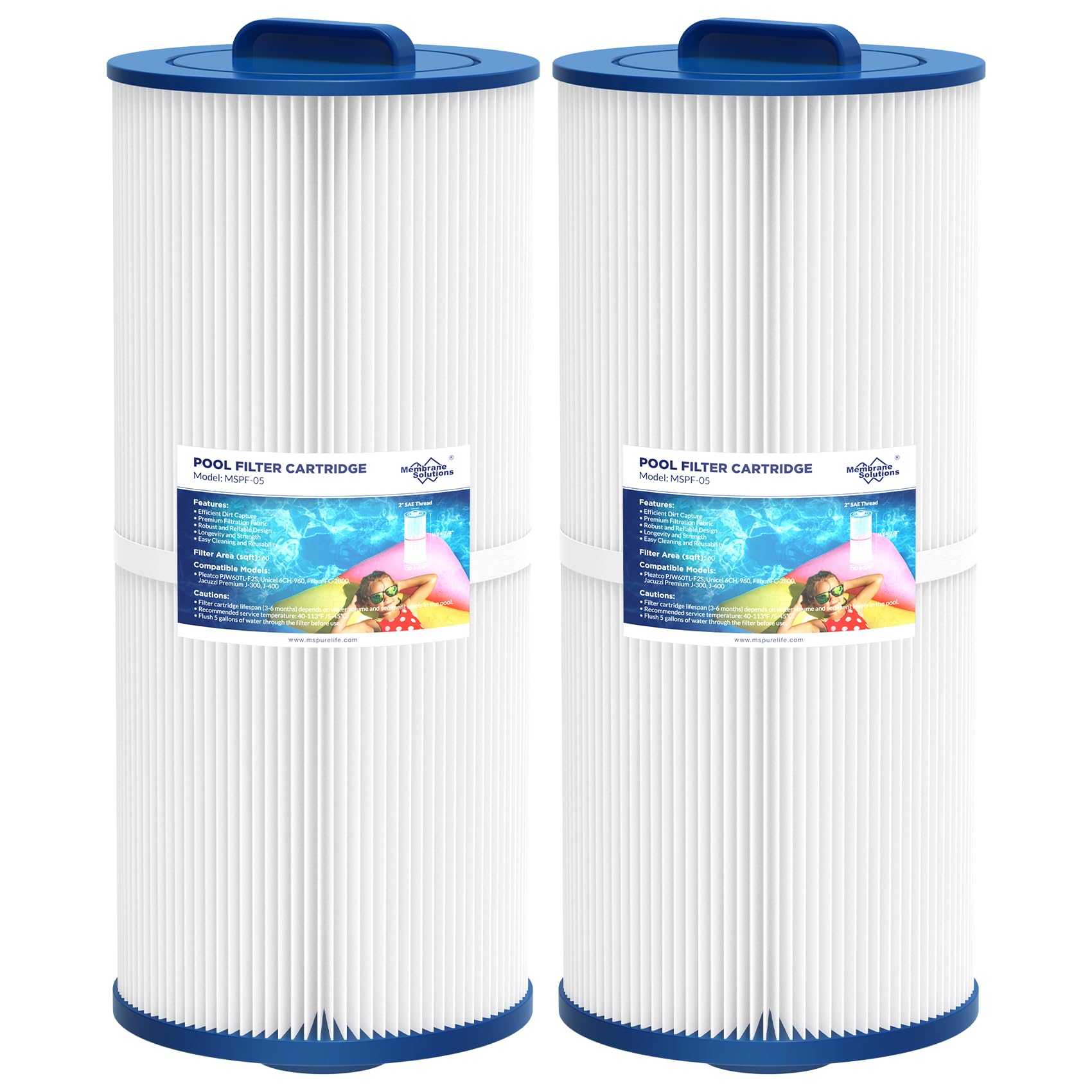 Amazon.com : Membrane Solutions 𝐔𝐩𝐝𝐚𝐭𝐞𝐝 Hot Tub Filter Replacement for ...
