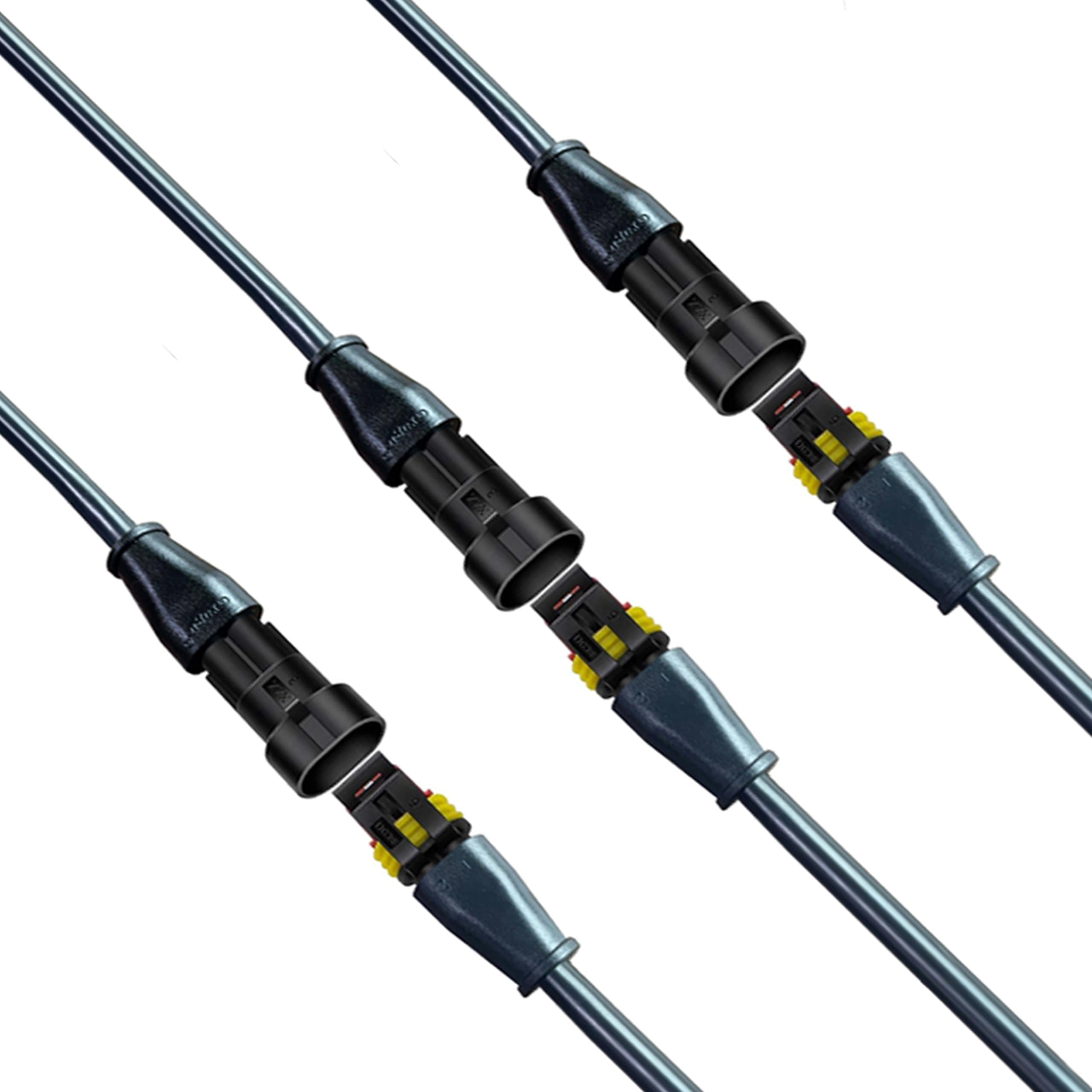 Amazon.com: WOODGUILIN 2 Pin Waterproof Electrical Connector,2 Pole ...