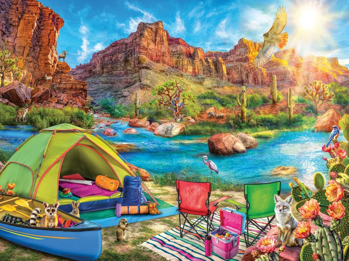 Amazon.com: Ravensburger Canyon Camping - 1500 Piece Jigsaw Puzzle ...
