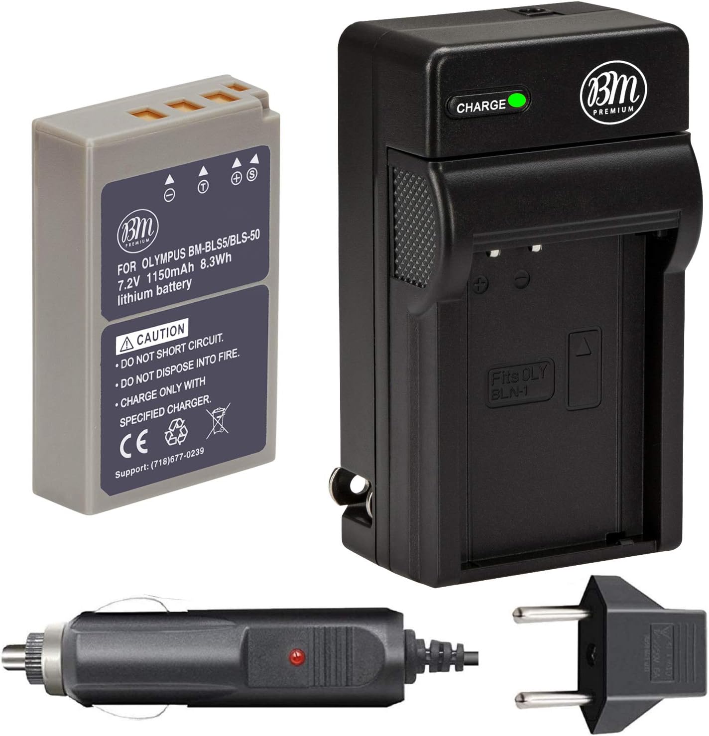 Amazon.com : BM Premium BLS-5, BLS-50, PS-BLS5 Battery for Olympus OM-5 ...
