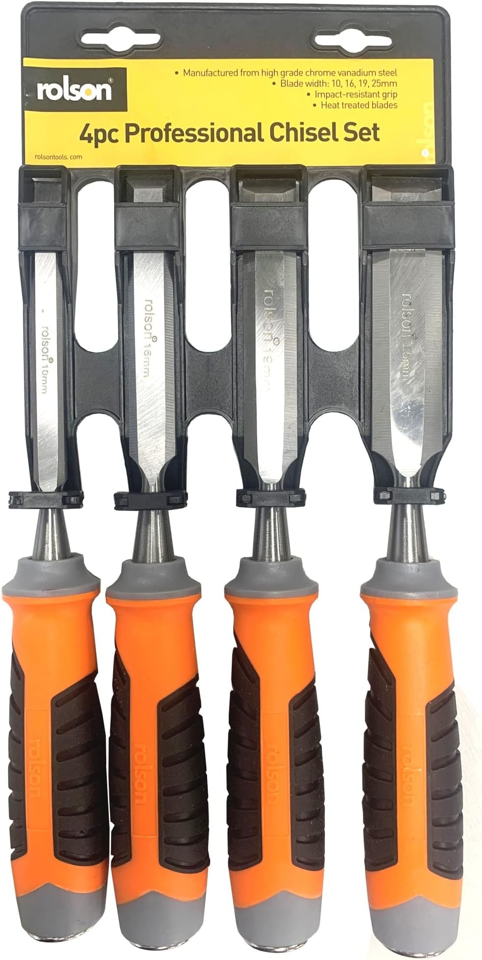 Rolson 56159 4 pc Wood Chisel Set : Amazon.co.uk: DIY & Tools