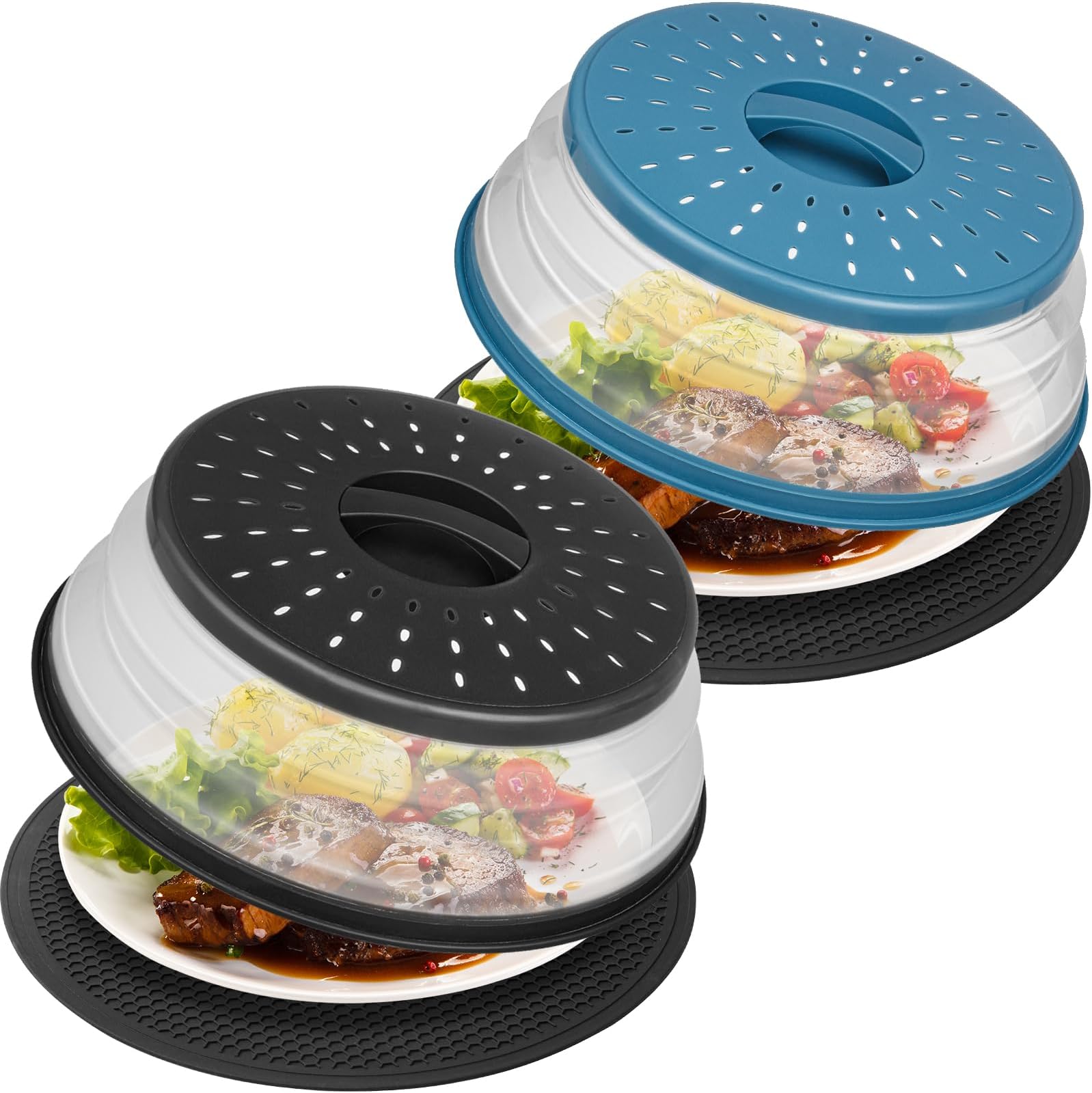 Amazon.com: Bezrat Vented Glass Microwave Plate Cover | Large 12-inch ...