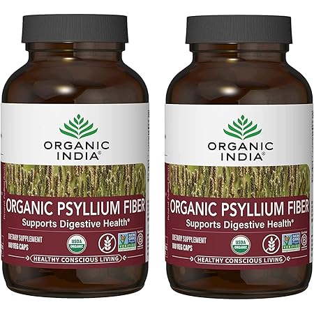 Amazon.com: Organic India Psyllium Herbal Powder - Whole Husk Fiber ...