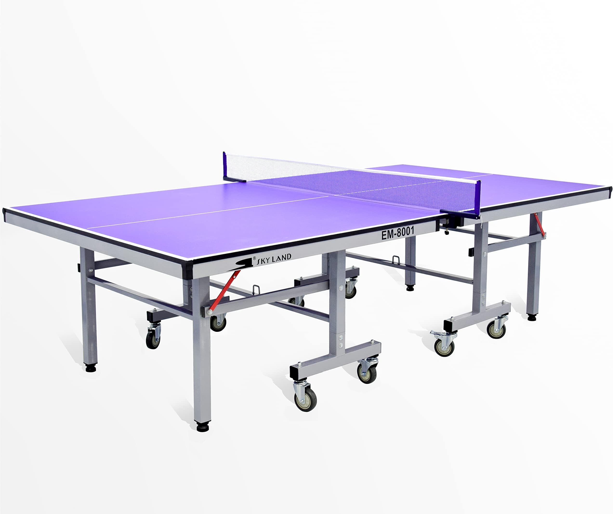 SKY LAND Table Tennis Table Ping Pong, Single Foldable Movable Tt Table ...