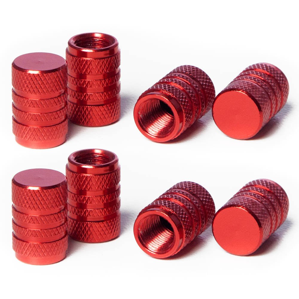 Amazon.com: Circuit Performance VC1 Series Red Aluminum Valve Stem Caps ...