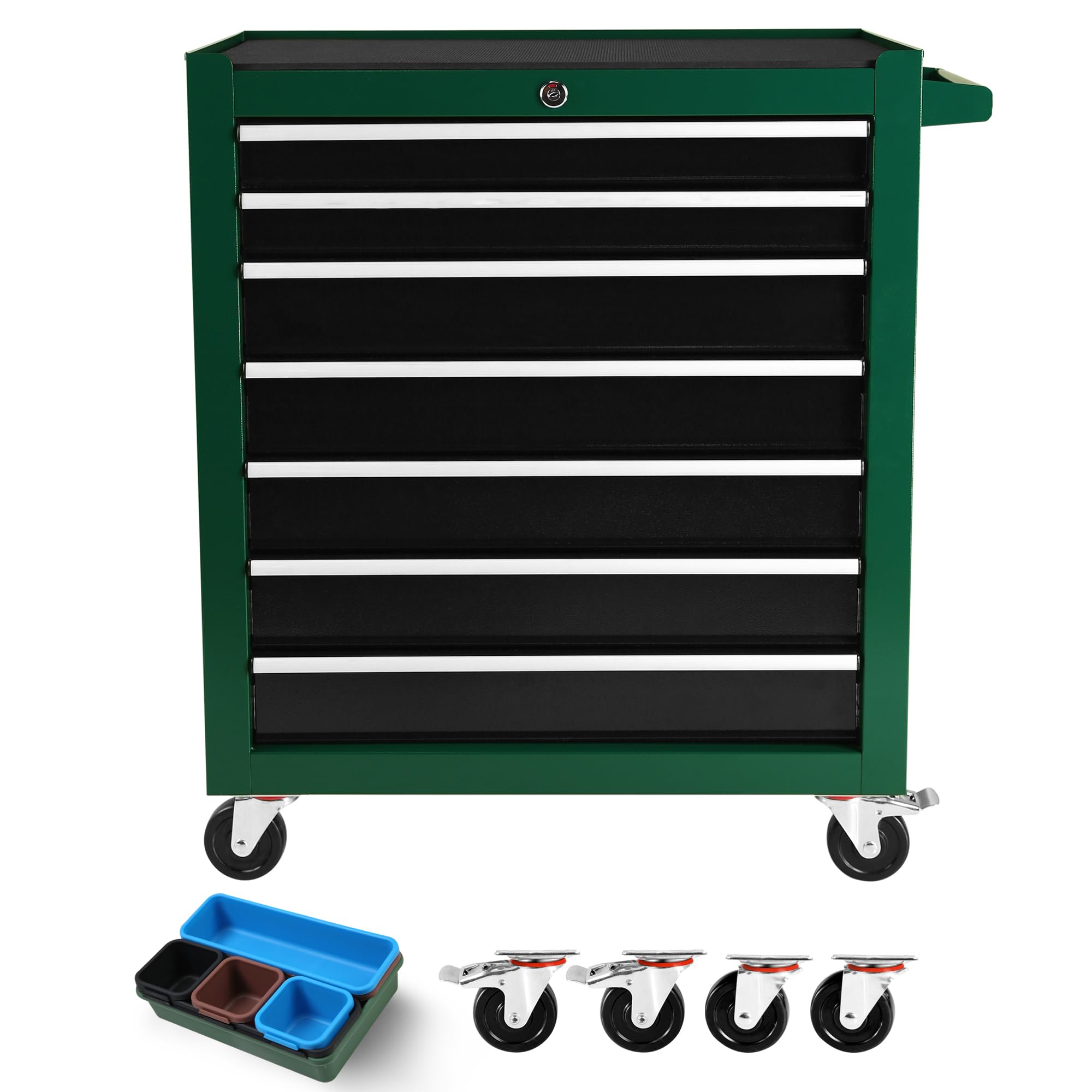Amazon.com: Tool Chest, 7 Drawers Rolling Tool Chest with Wheels ...