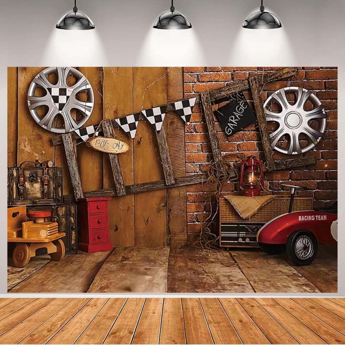 Amazon.com : Car Repair Mechanic Tools Backdrops Auto Repair Shop Boys ...