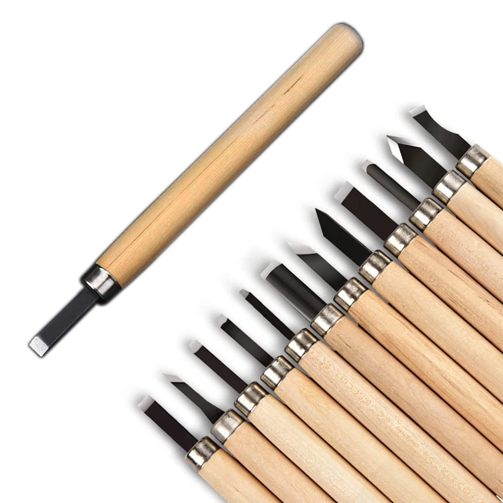Amazon.com: Wood Carving Tools Kit-Premium12pcs SK5 Hand Carving Tools ...