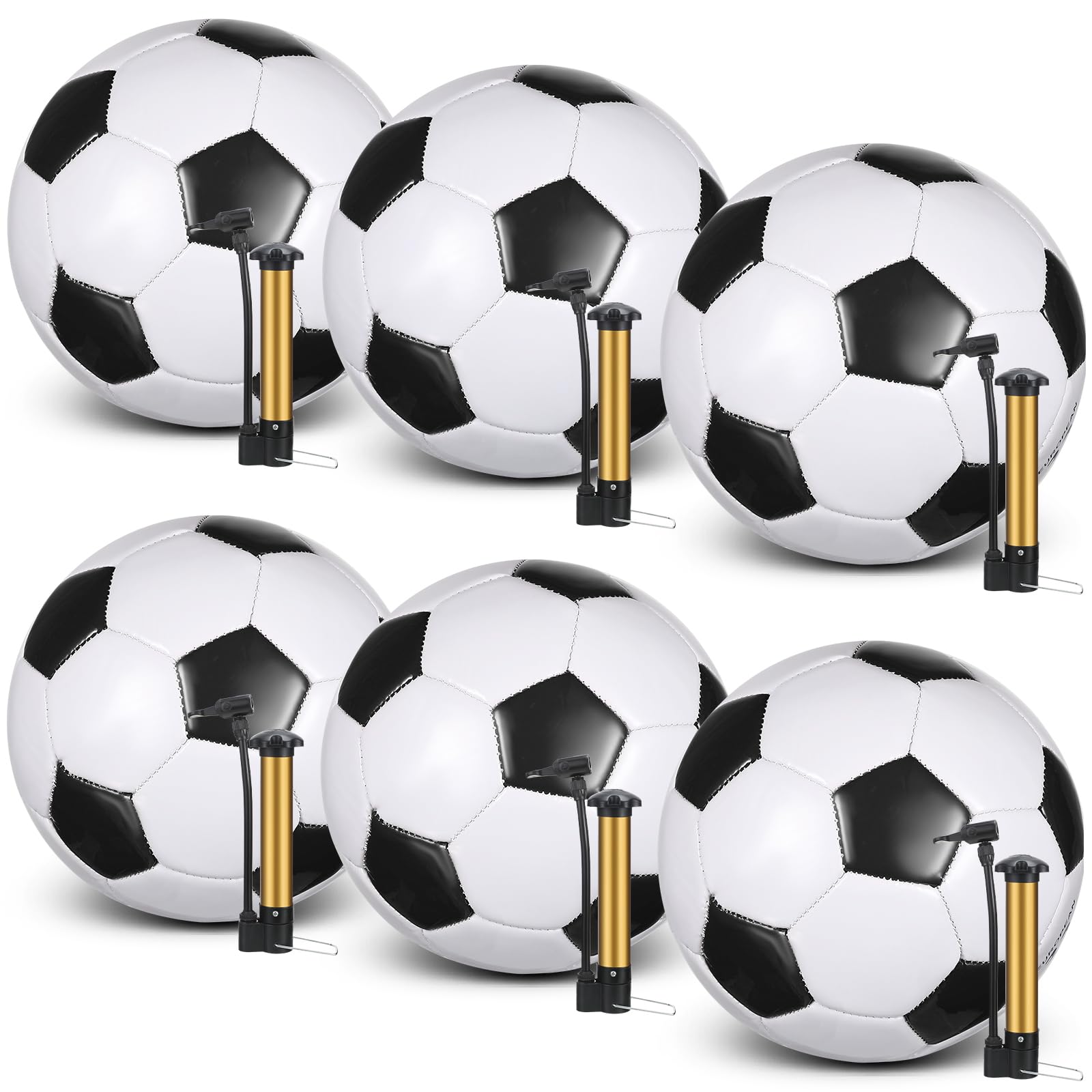 Snapklik.com : Glimin 6 Pcs Spring Sports Deflated Soccer Ball Bulk