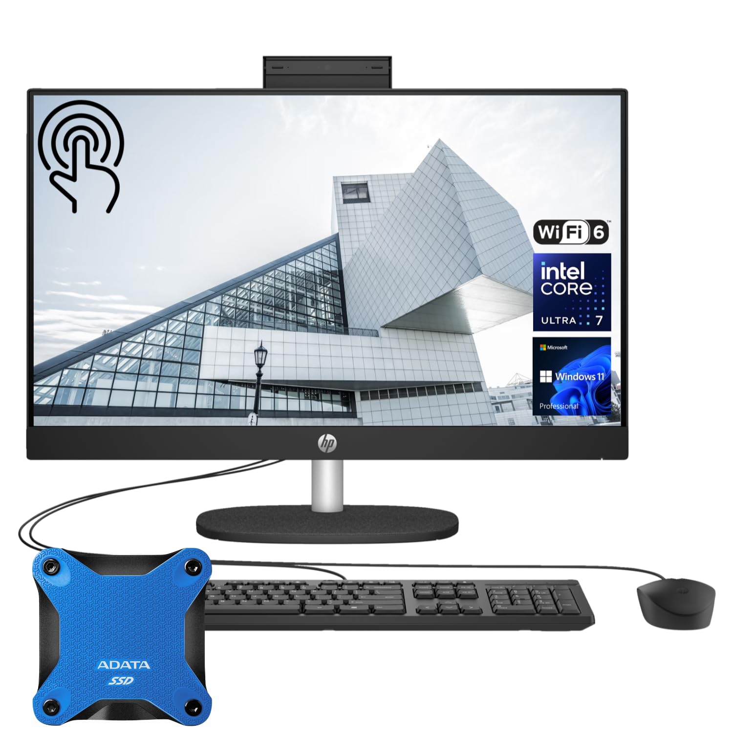 Amazon.com: HP 24" Ultra 7 Business AI All-in-One Desktop, 23.8" FHD ...