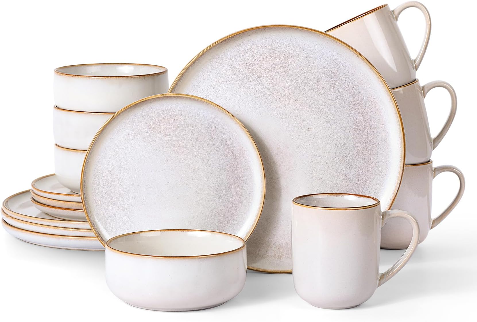 Nicola Spring 20 Piece Country Farmhouse White Dinnerware Set - Dinner ...