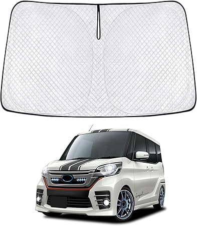 Amazon.co.jp: 新型 デイズ B21W ルークス B21A型 サンシェード DAYZ ROOX 車種専用 フロントガラス用 サンシェード カーシェード シェードカーテン UVカット ...