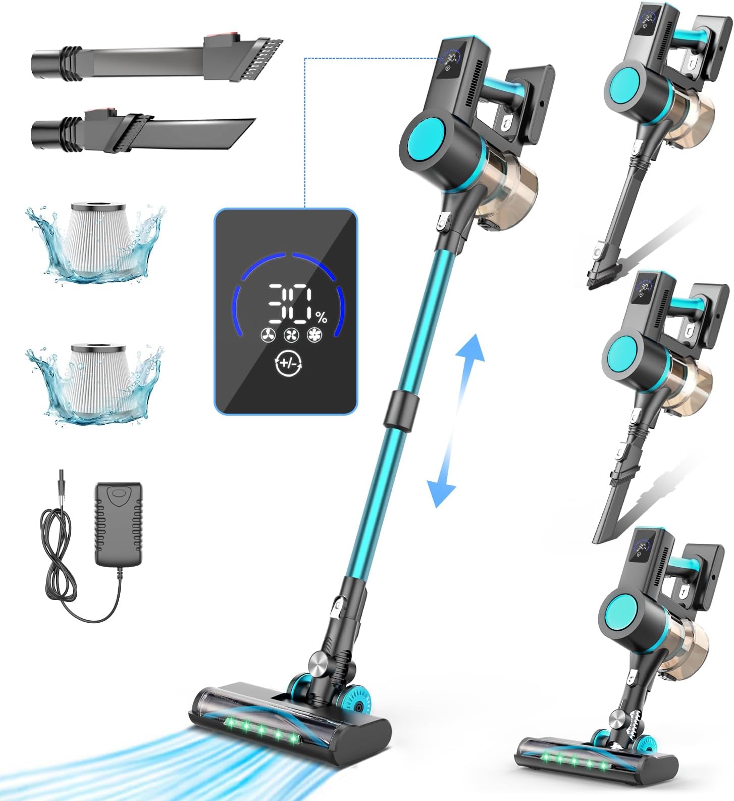 Amazon.com - POGAI Vacuum Cleaner for Home, Cordless Vacuum Cleaner ...