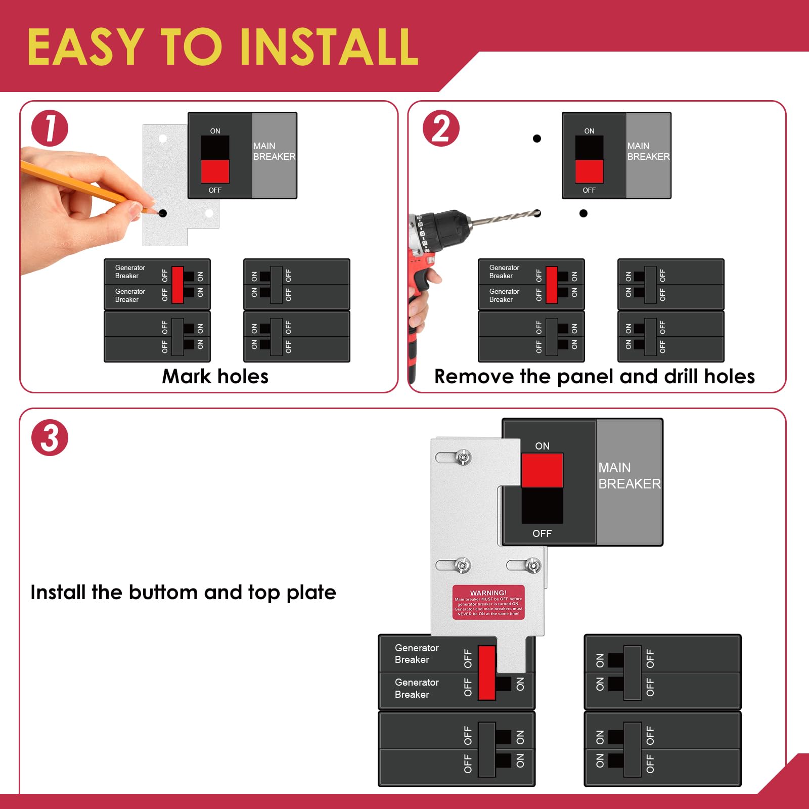 Snapklik.com : Generator Interlock Kit For General Electric GE Vertical ...