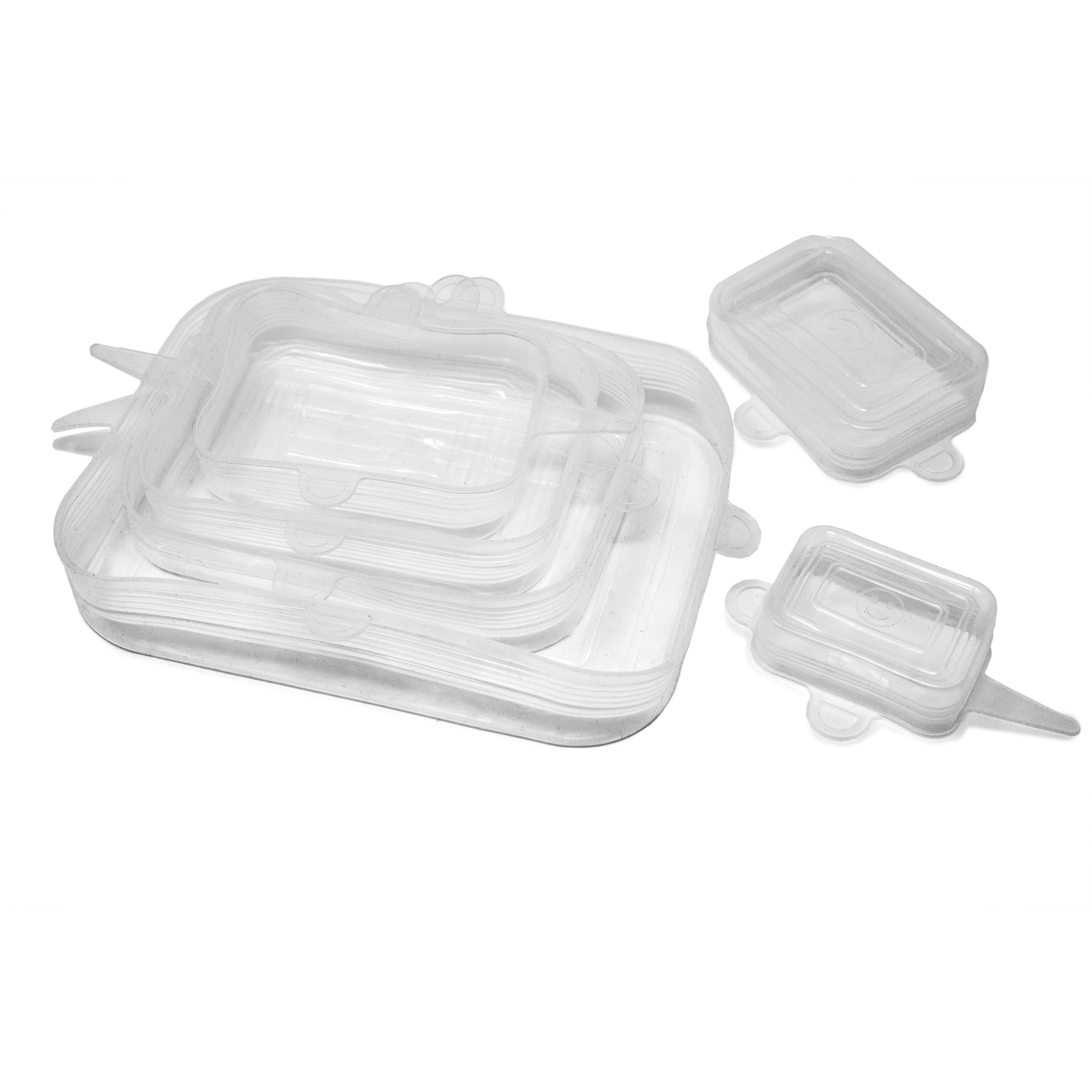Amazon.com: Norpro Reusable Rectangle Silicone Lids, Assorted, Clear ...