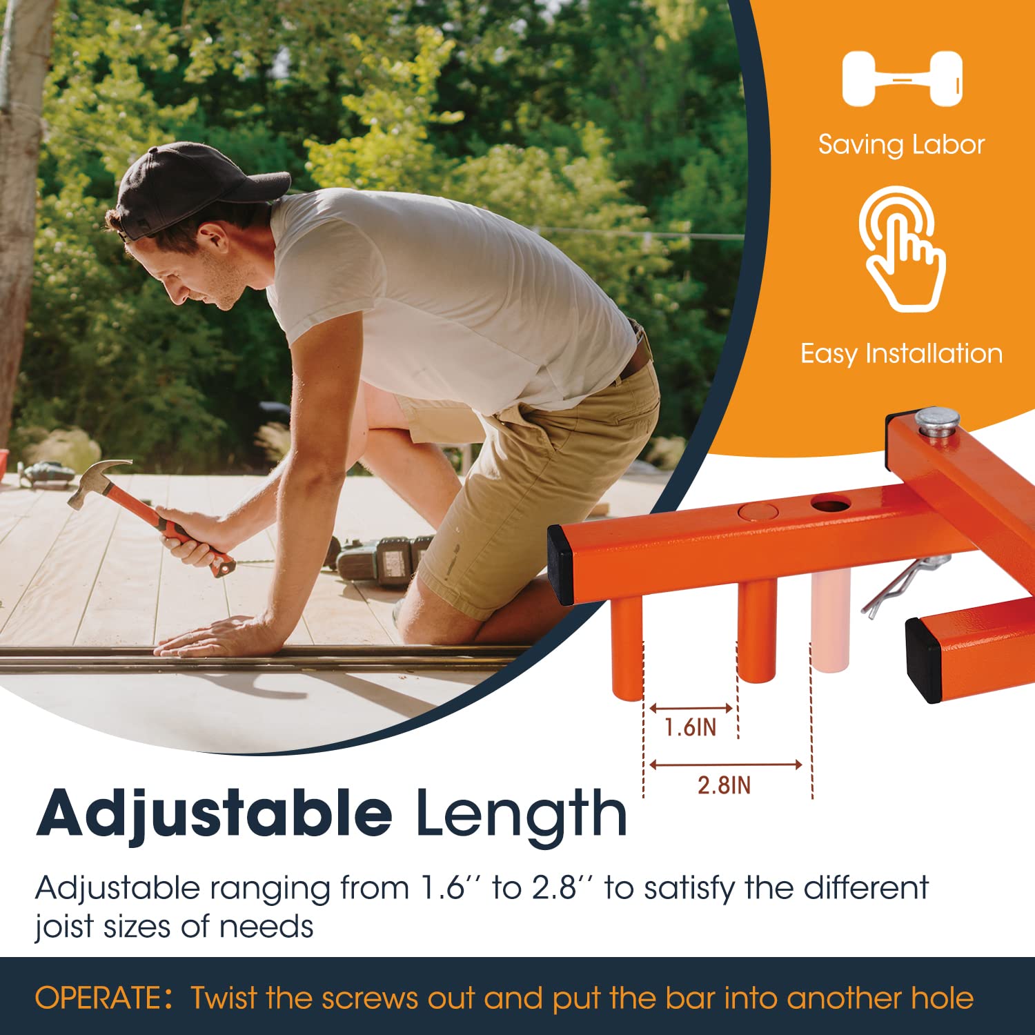 Carbon Rock Board Grk Fasteners Deck Tool 26\" Heavy-Duty Deck ...