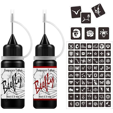 Amazon.com : Temporary Ink Kit, Semi Permanent Freehand Ink/Paste, DIY ...