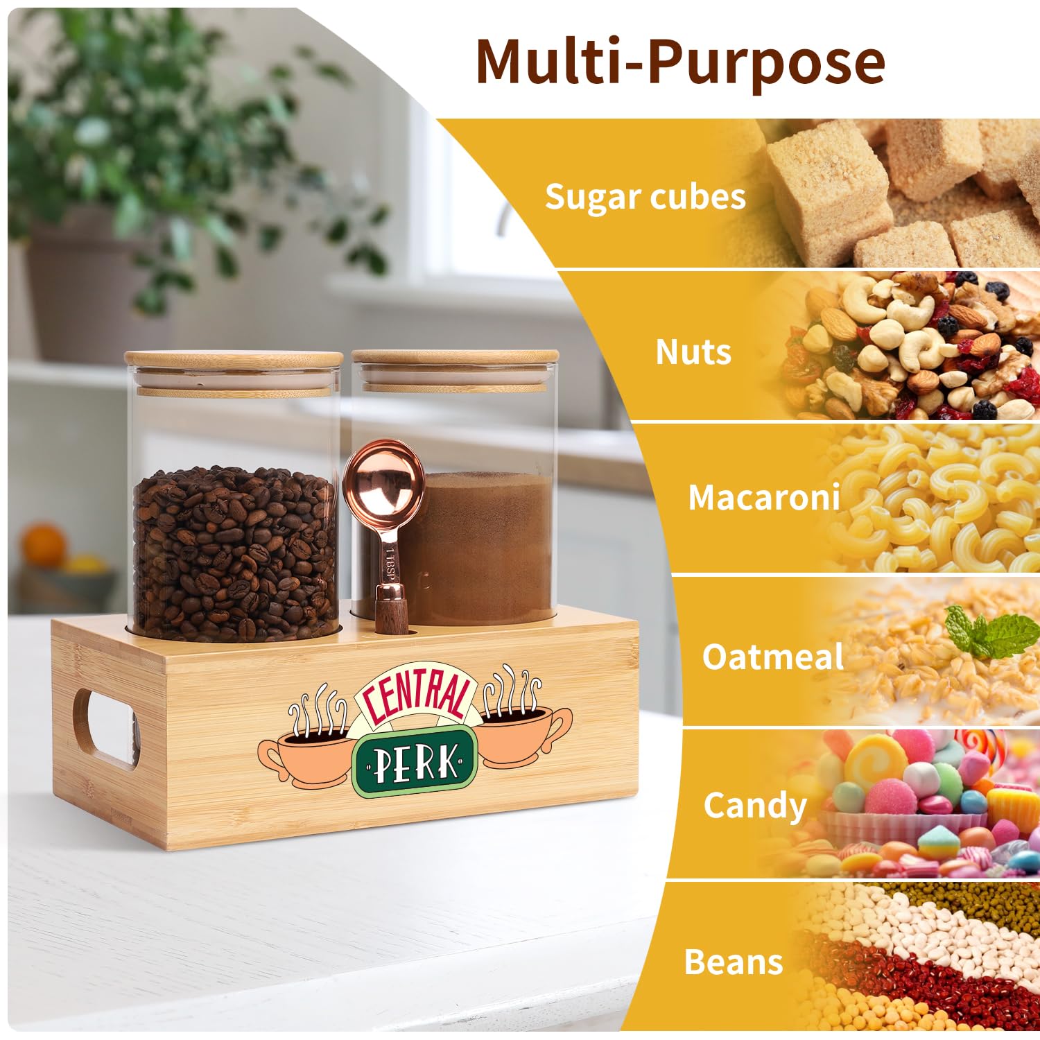 Friends Glass Coffee Container for Ground Coffee, Friends TV Show ...