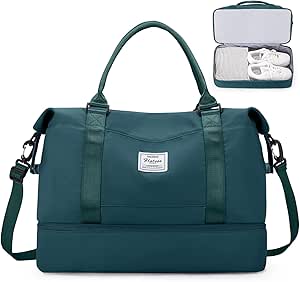 SEAFEW Weekender Bag, A4 Peacock Blue, Waterproof, 30L, 47x36x22cm, 9 ...