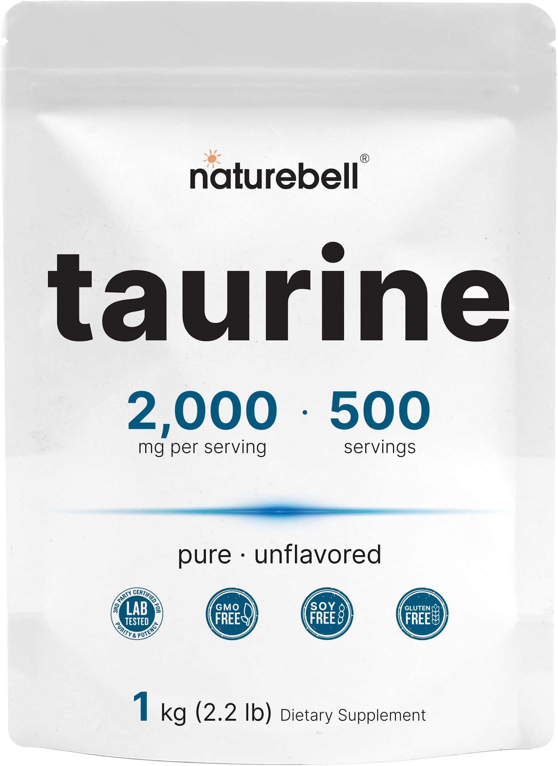 Amazon.com: NOW Supplements, Taurine Pure Powder, Nervous System Health ...