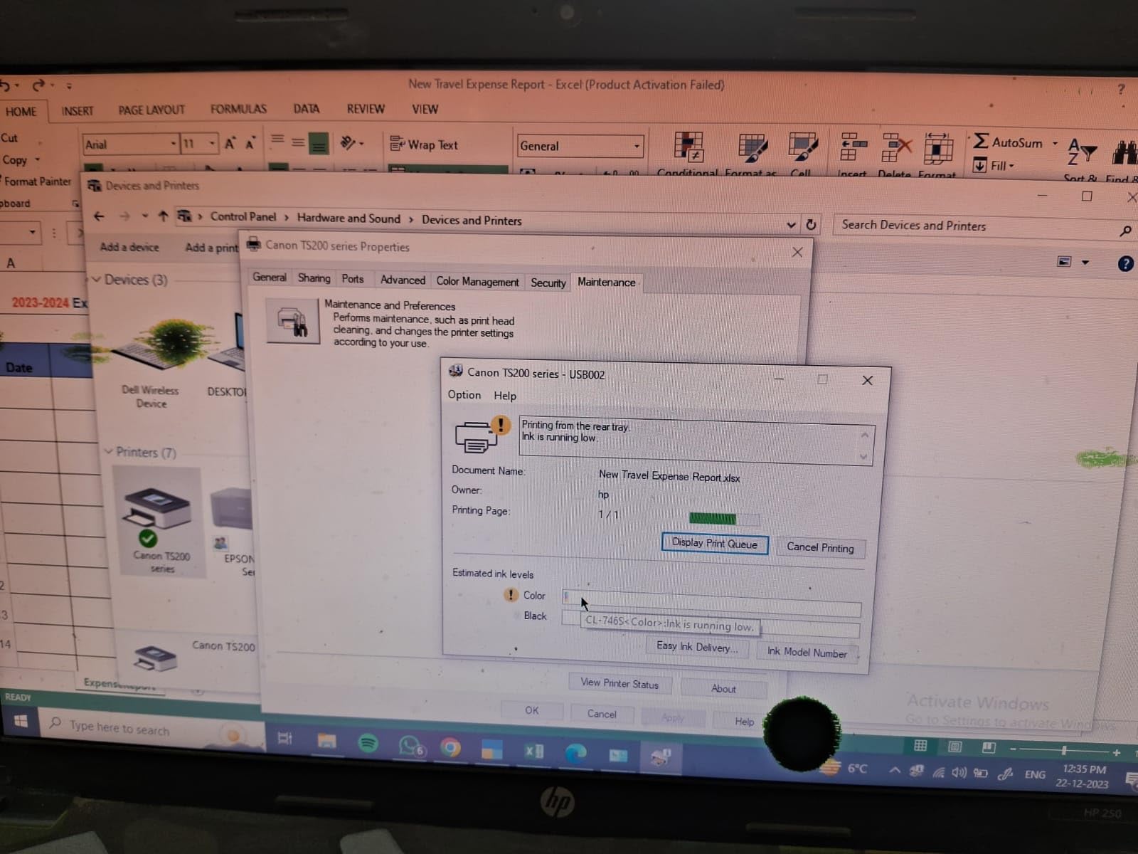 IMPRINTE PG-745XL and CL-746XL Combo Ink Cartridge for Canon PIXMA ...