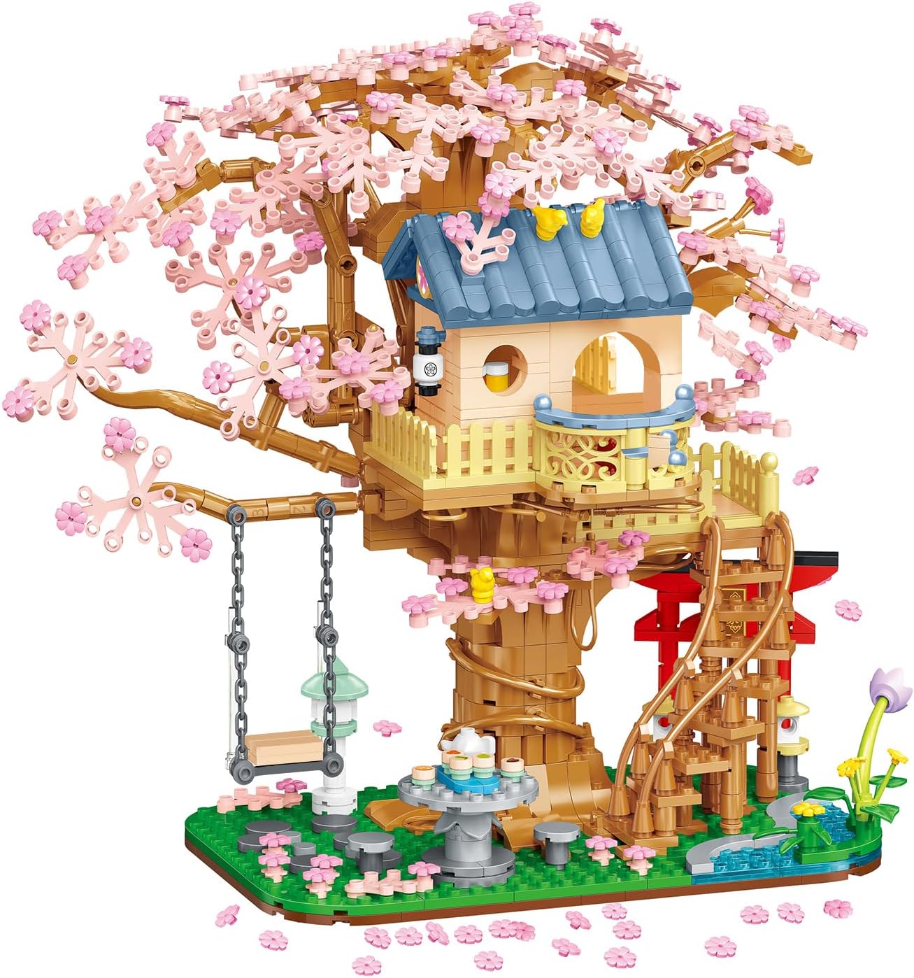 Amazon.com: ZONECYTD Friends Toy Building Sets Cherry Blossom Tree ...