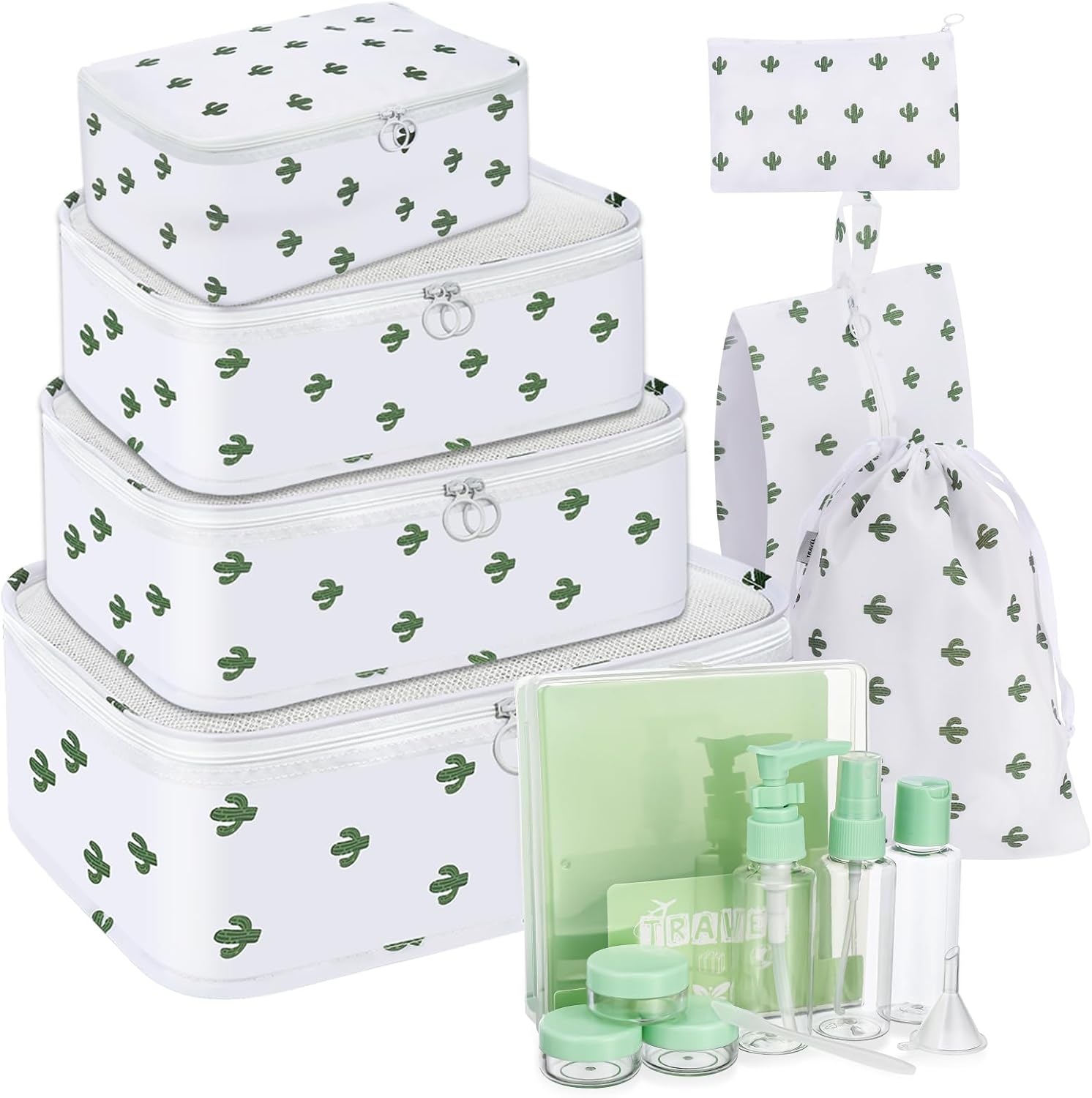 Amazon.com: Travel Packing Cubes Sets, 7 Pcs Packing Cubes with 8 Pcs ...