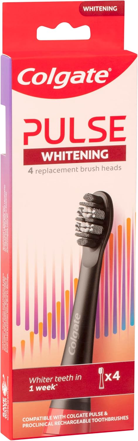 Colgate Pulse Whitening Electric Toothbrush Replacement Brush Head ...