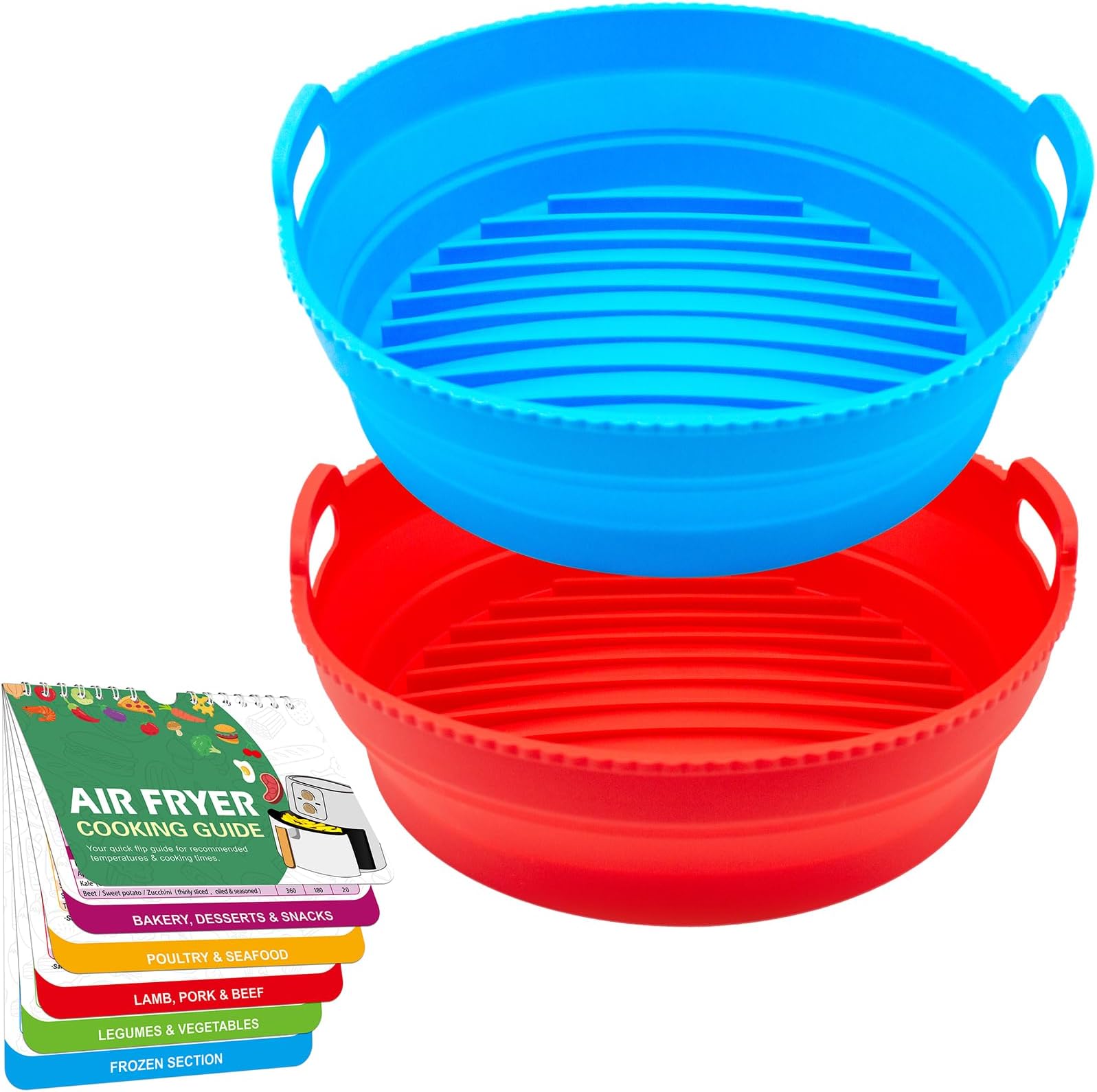 Amazon.com: 2 Pack Air Fryer Silicone Liners Pot - Reusable Air Fryer ...