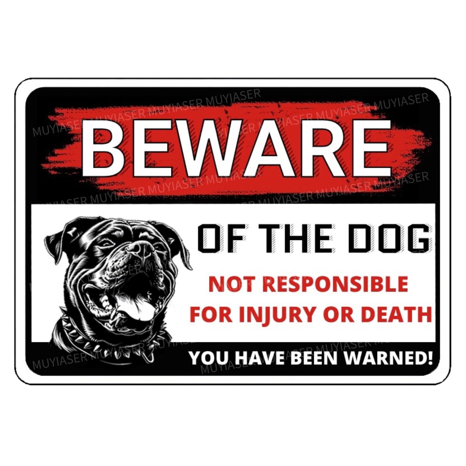 Amazon.com : MUYIASER Beware Of The Dog Rottweiler You Have Been Warned ...