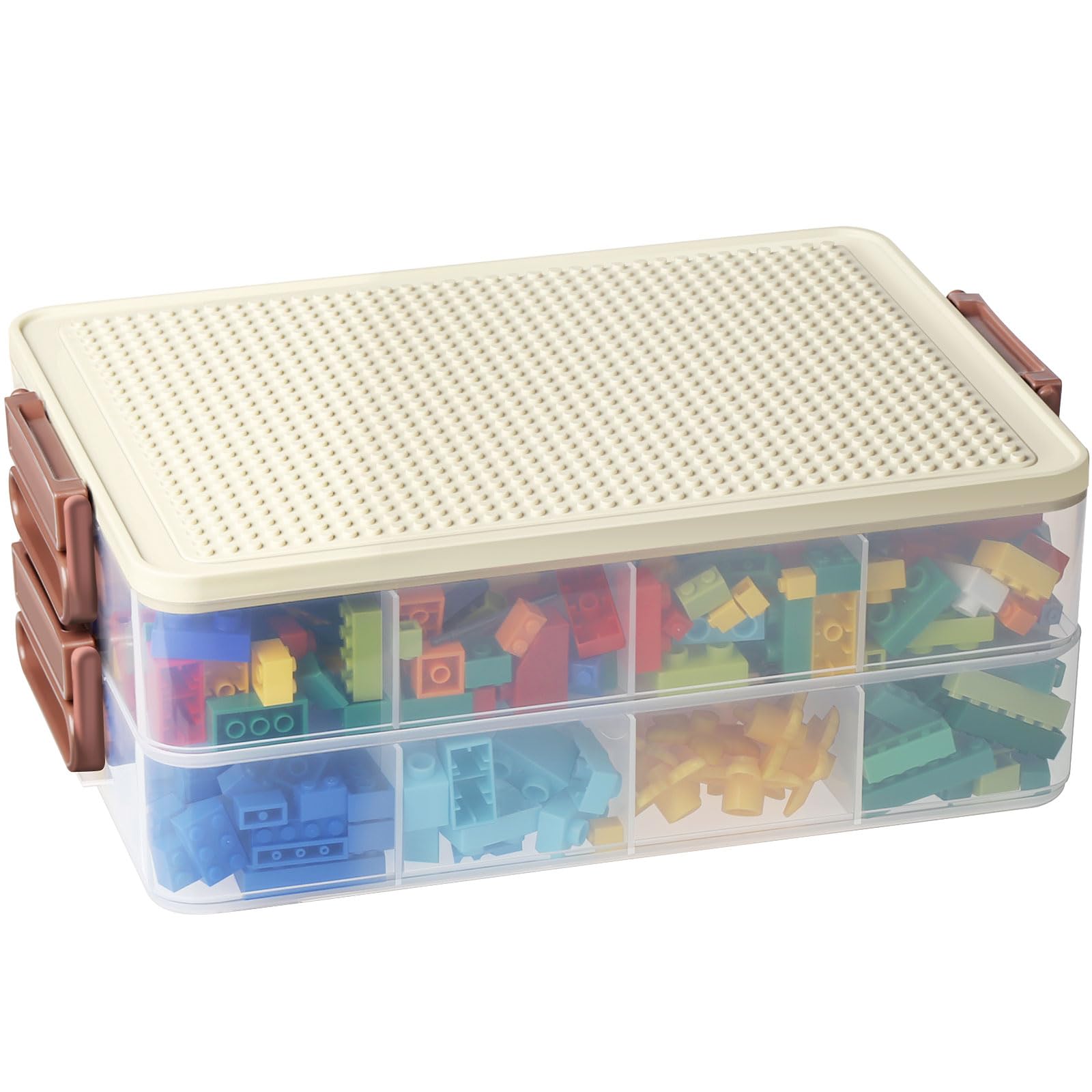 Amazon.com: Stackable Toys Storage Organizer Bins for Lego-block, 2 ...