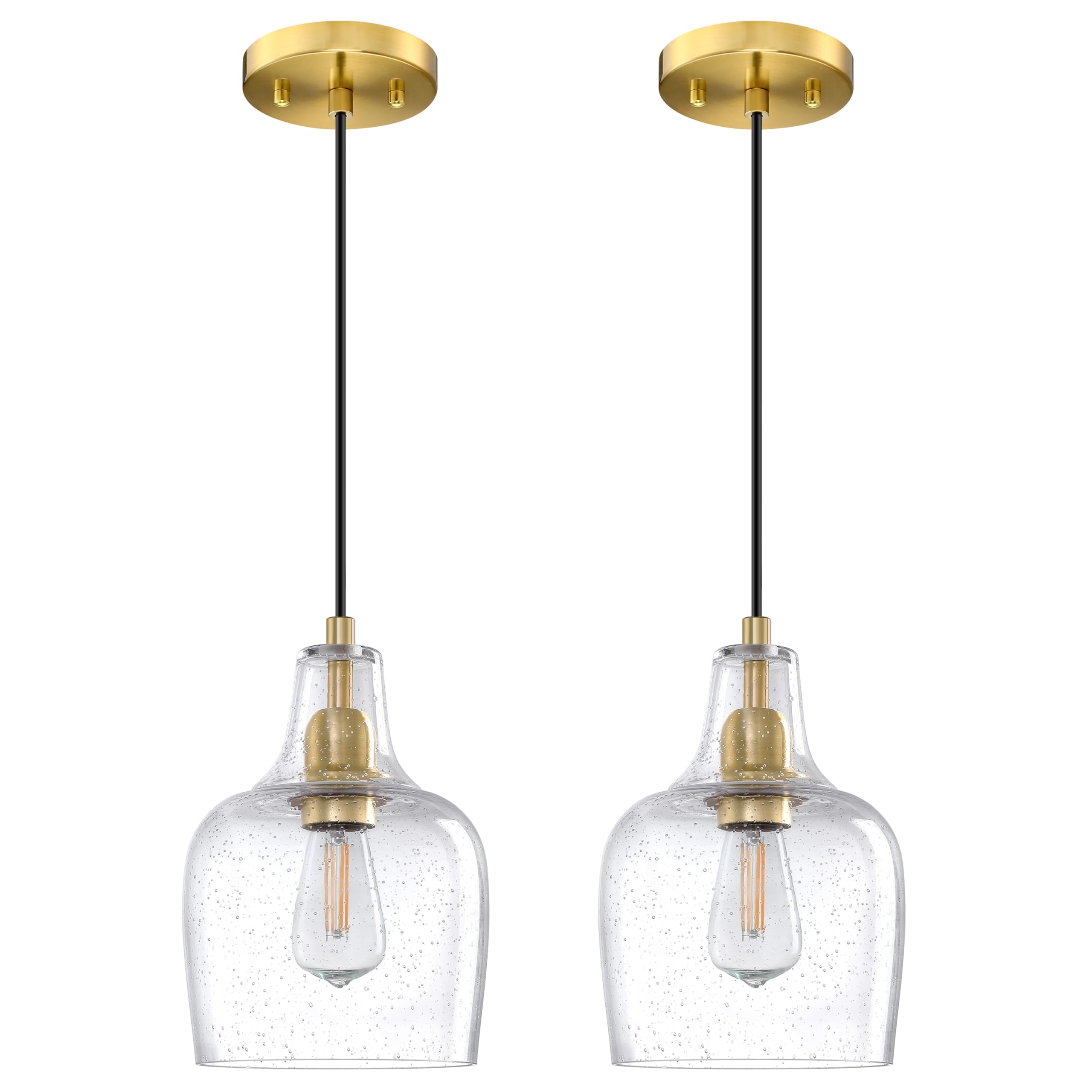 Dolaimy House 2 Pack 1 Light Hanging Indoor Kitchen Island Pendant ...
