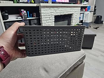 Amazon.com - Plastic Storage Baskets with Lid - Plastic Storage ...