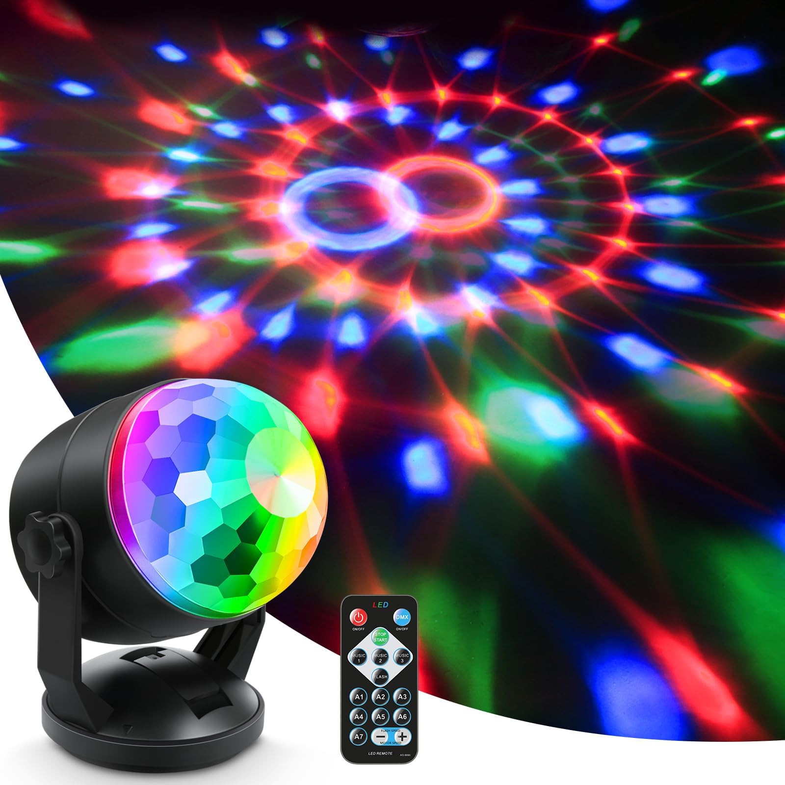 Amazon.com: Luditek Disco Ball for Kids Dance Party Decor Strobe Lights ...
