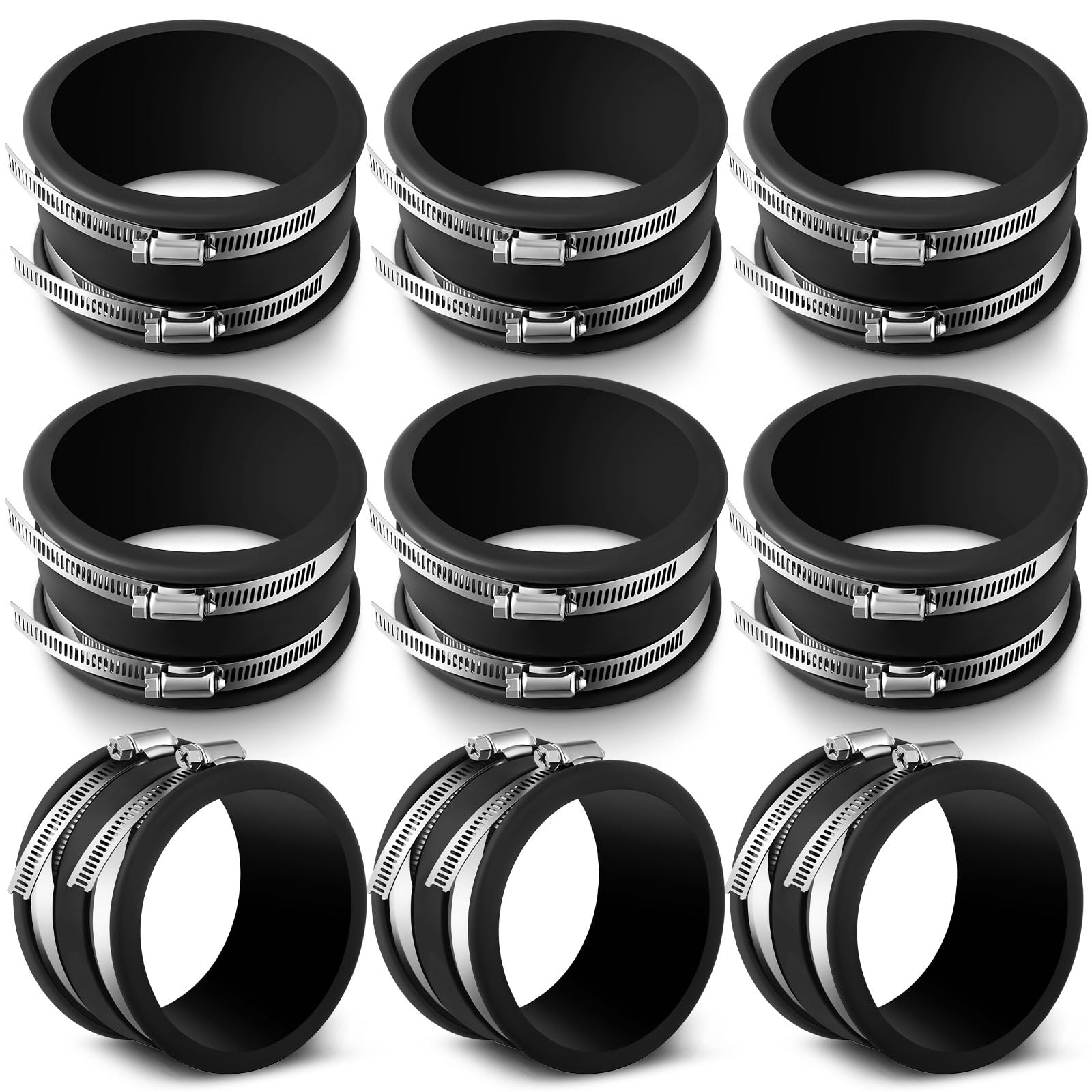 Minatee Dust Control Flex Cuffs with Stainless Steel Hose Clamps ...