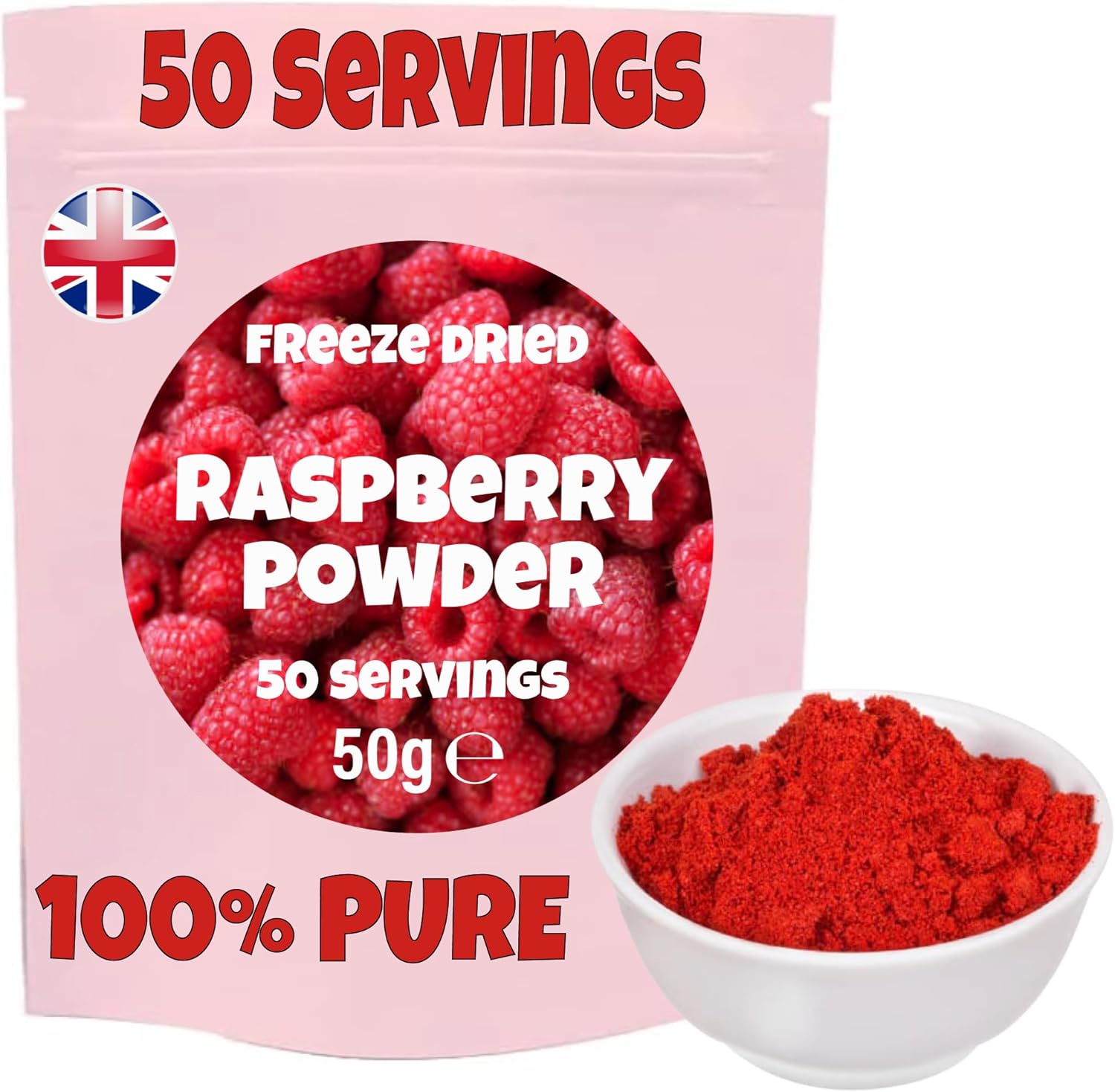 Raspberry Powder - Freeze Dried, 100% Pure, Natural Freeze Dried ...