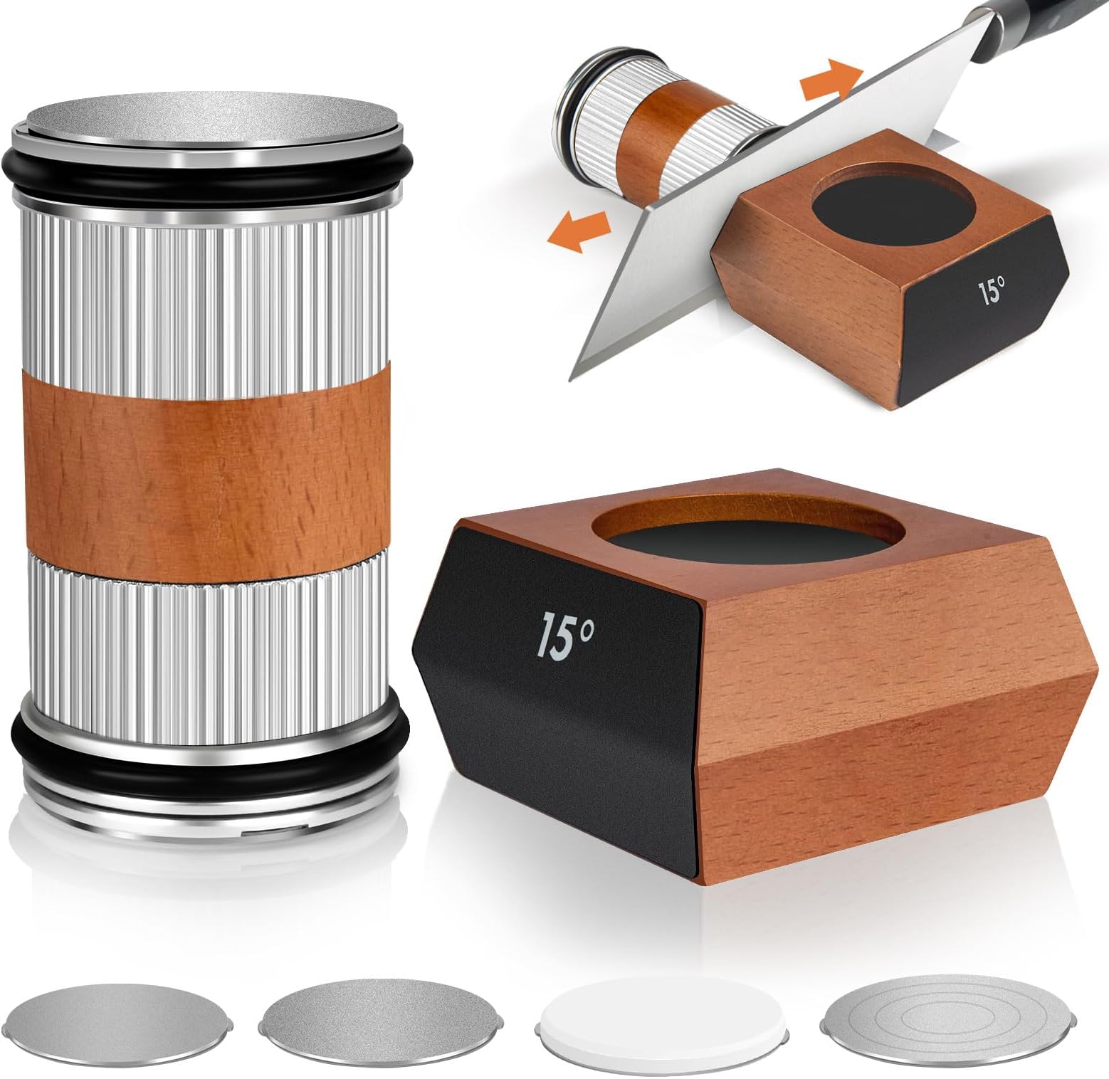 Amazon.com: EVERGROVE Rolling Knife Sharpener Kit - Diamond-Coated ...