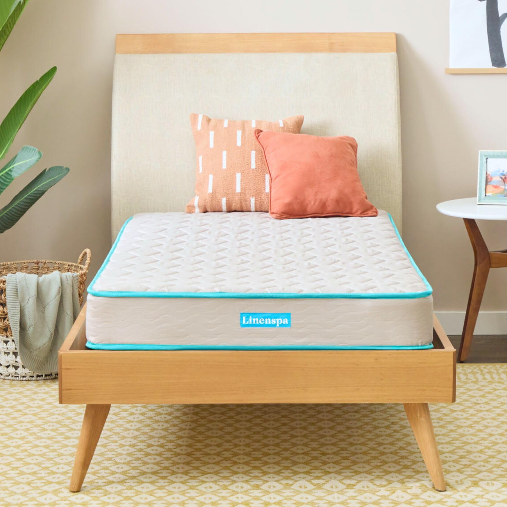 Amazon.com: Linenspa 6 Inch Mattress - Firm Feel - Bonnell Spring with ...
