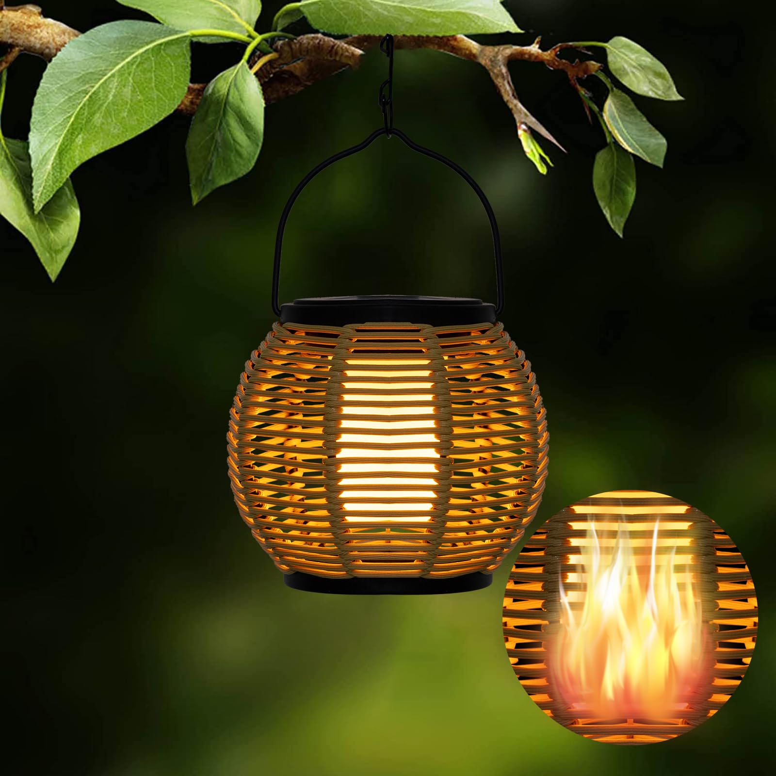 Snapklik.com : Larekook Solar Lanterns Outdoor Waterproof - Natural ...