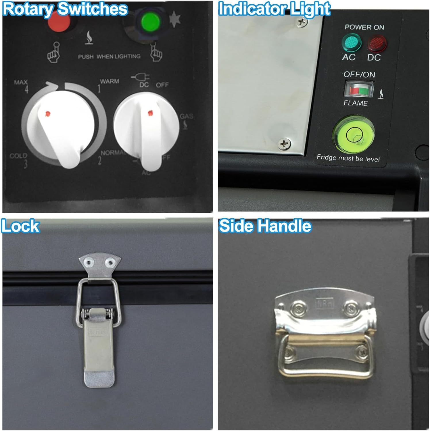 2.4 Cu.Ft Portable Propane Freezer/Fridge, 110V/12V/LPG Small Gas Chest ...