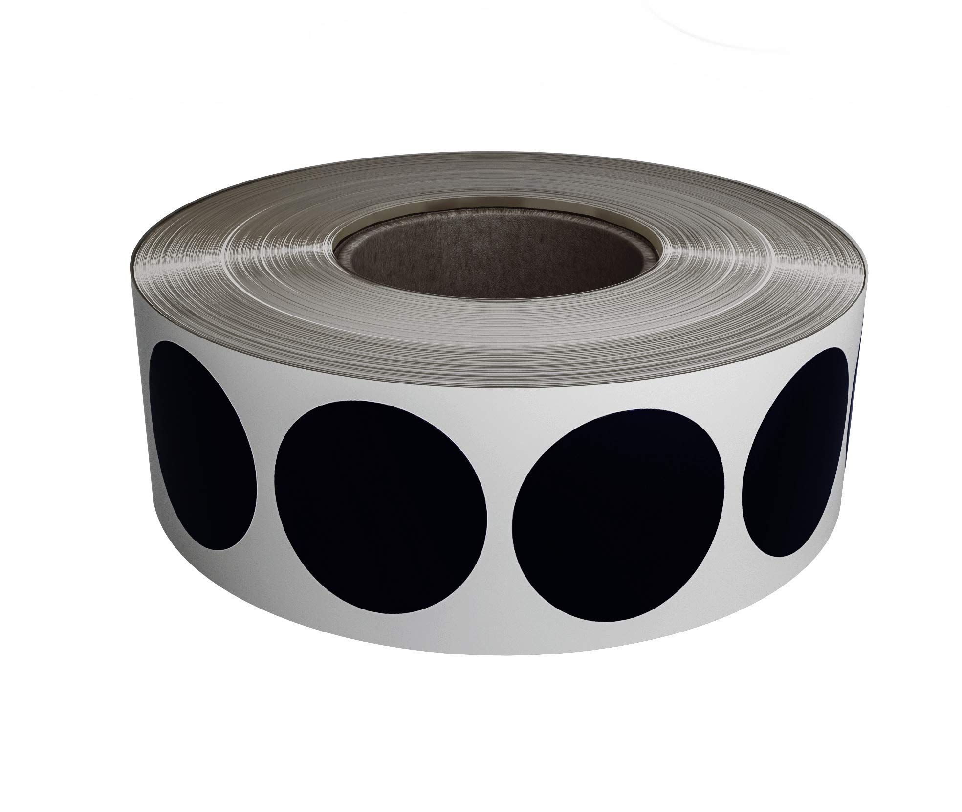 Royal Green Round Sticker Dot in Black 19mm Black Sticker Labels on a ...