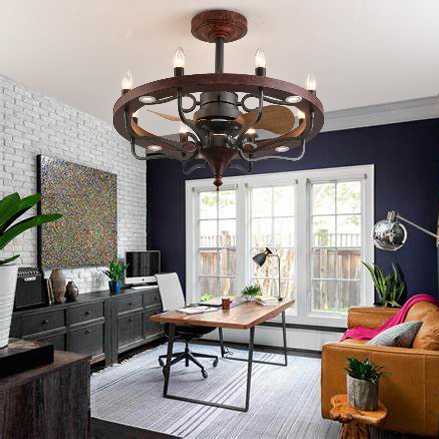 Elegant Rustic Chandelier Ceiling Fan Copper Canyon Timber Creek