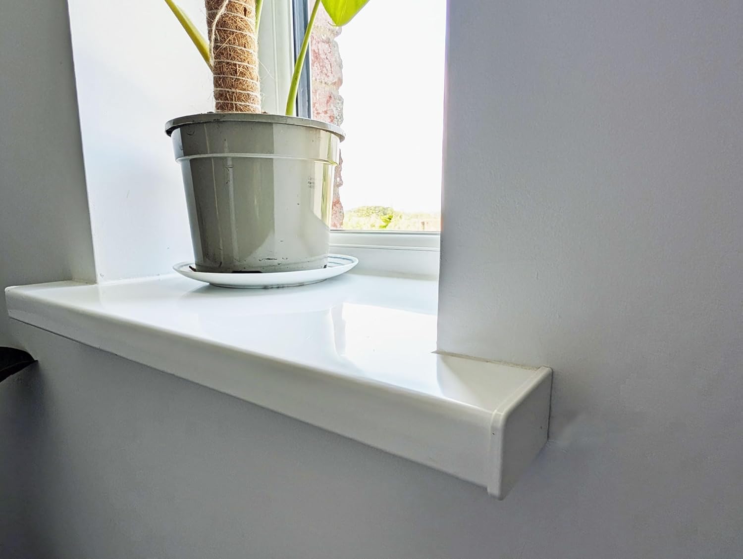 White UPVC Window Board/Cill Cover 2m Long 9mm Thick Including End Cap ...