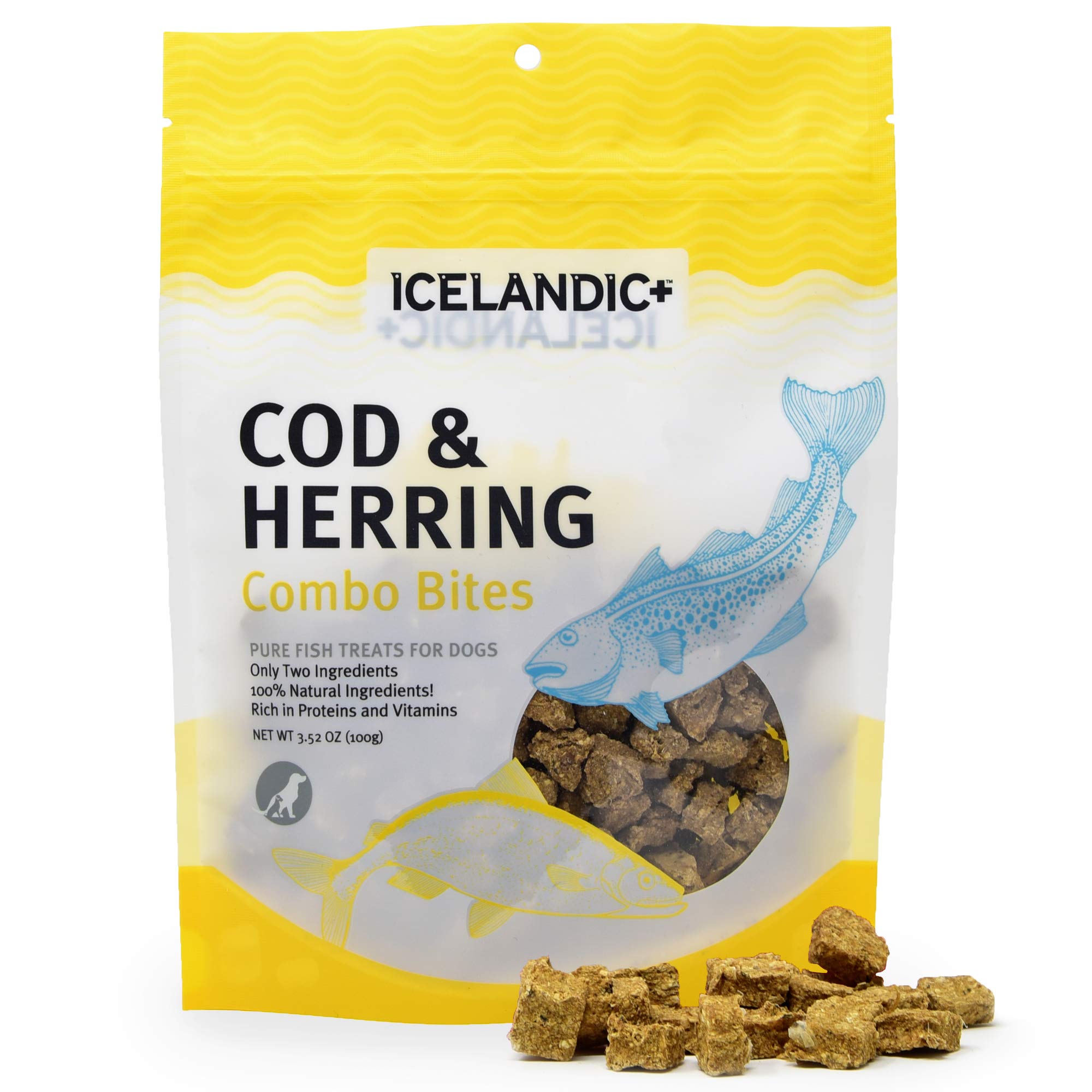 Amazon.com: Icelandic+ Cod & Herring Combo Bites Dog Treat 3.0-oz Bag