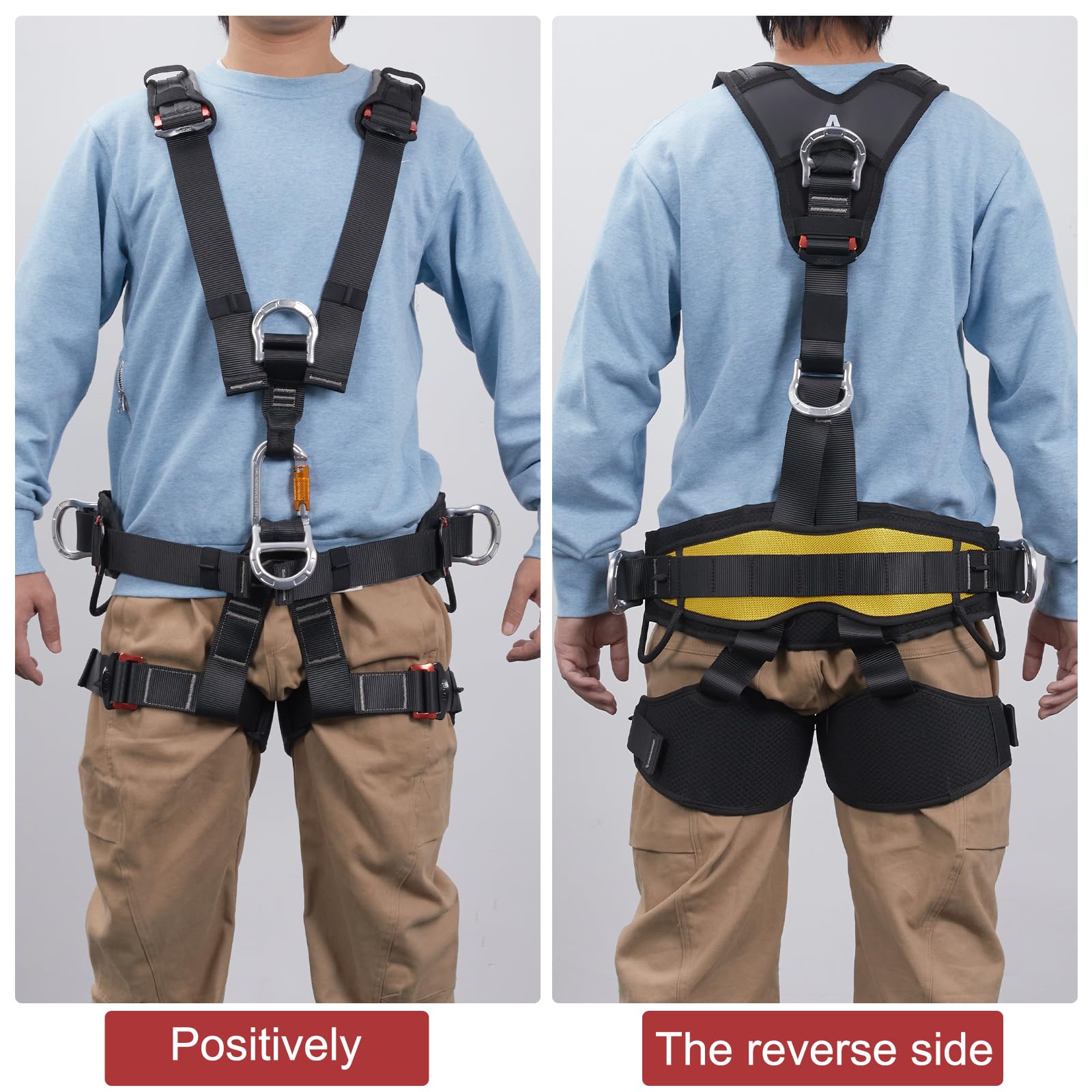 Snapklik.com : Full Body Climbing Harness Can Be Inverted Thicken Widen ...