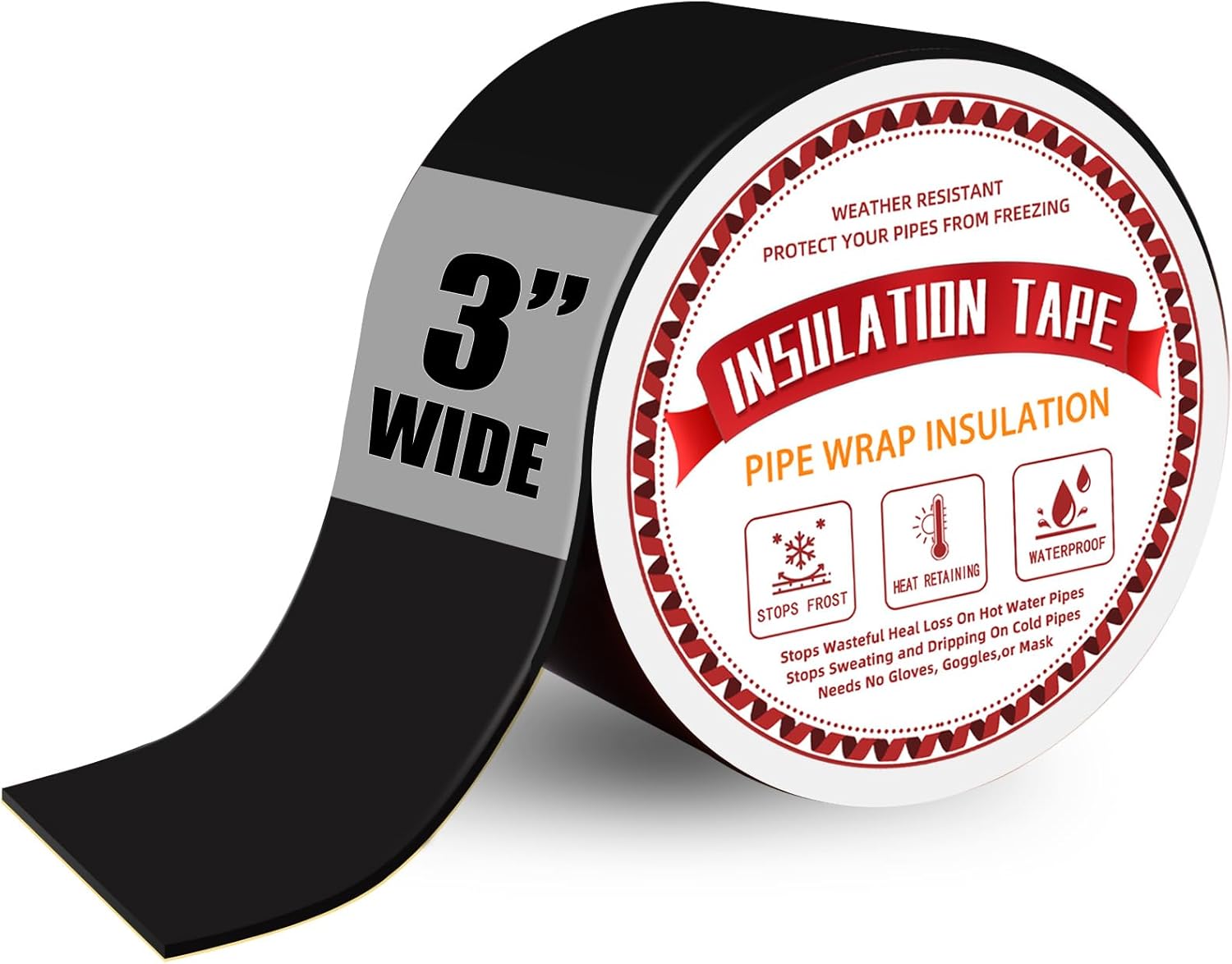 Pipe Insulation Tape, Outdoor Water Pipe Insulation Wrap, Foam ...