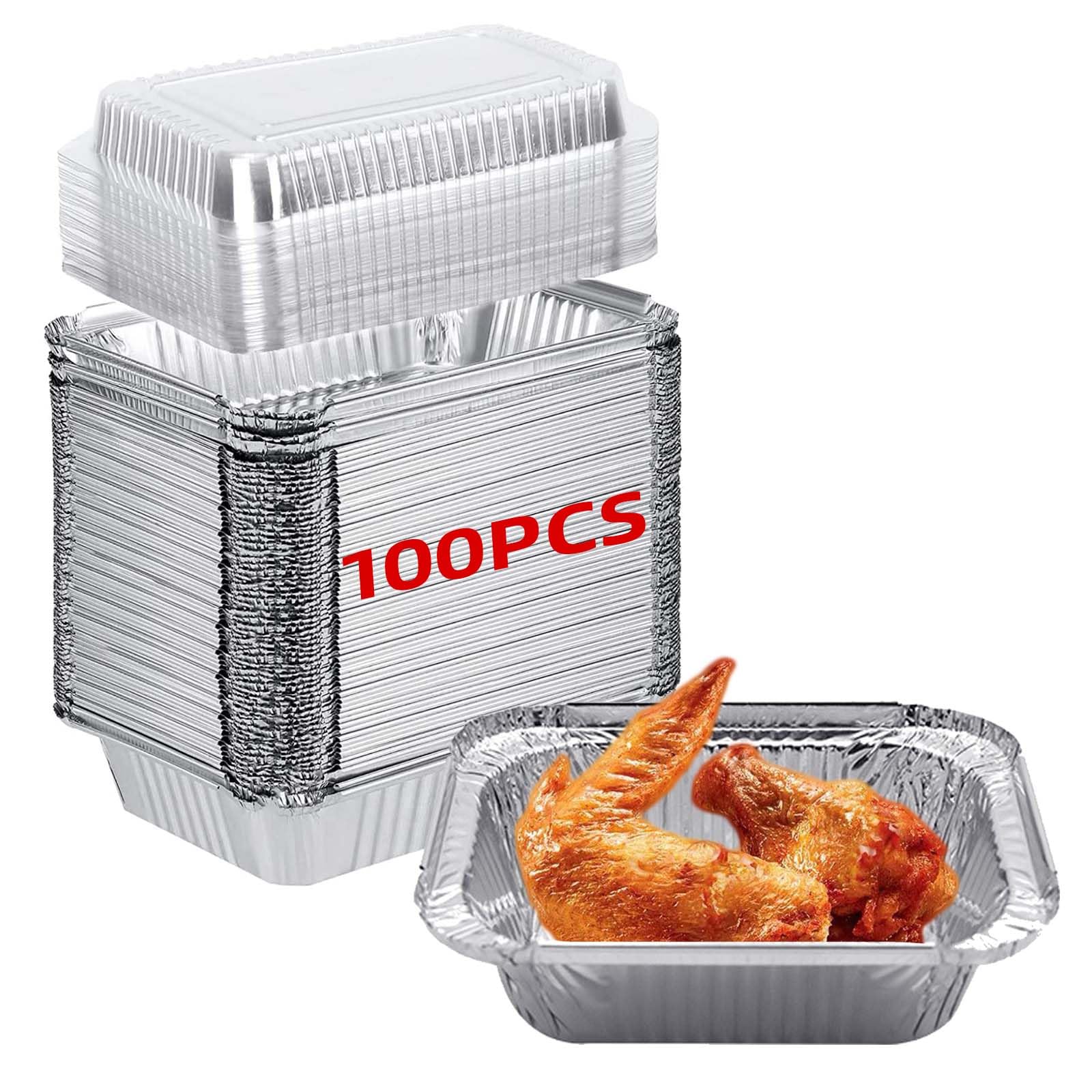 VTZAQZSS Charolas de Aluminio, 100 piezas Charolas para Hornear, Moldes ...
